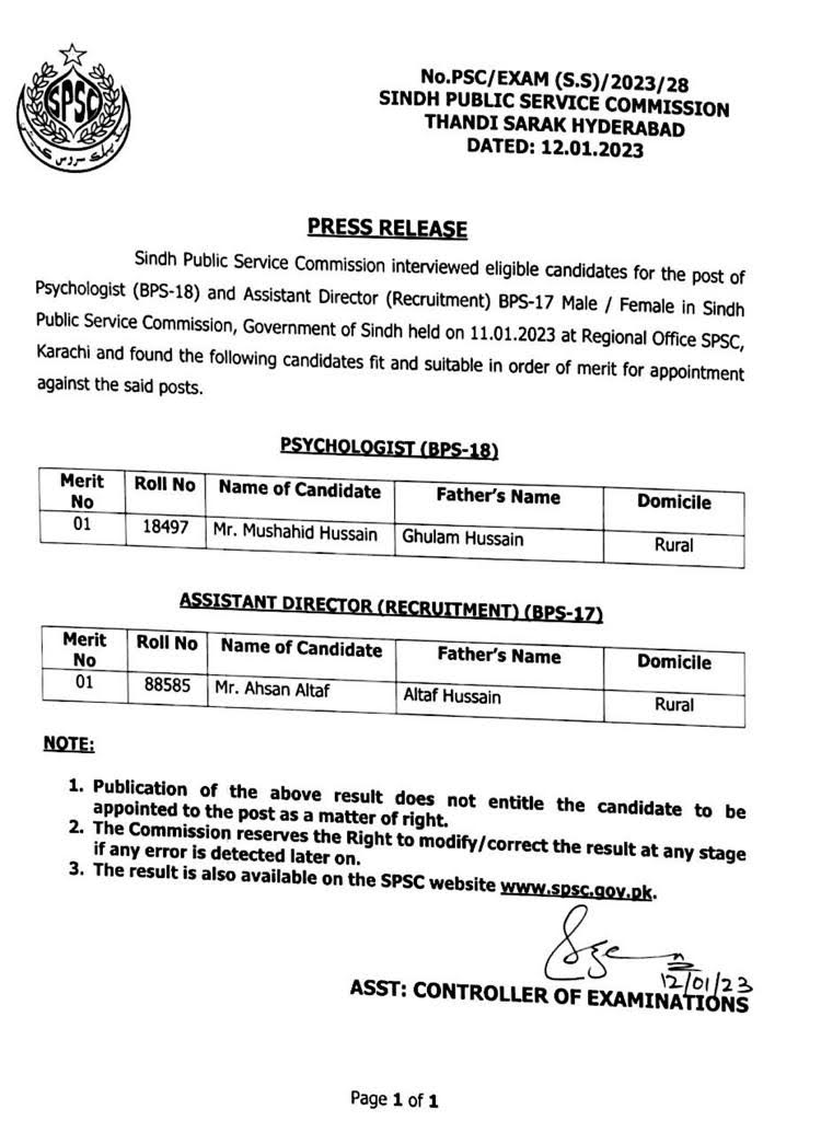 Sindh Public Service Commission